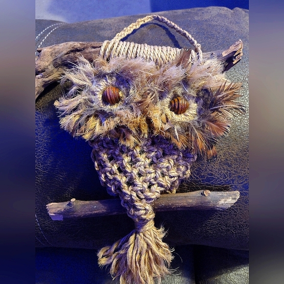 Source Unknown | Wall Decor | Vintage Macrame Owl | Poshmark